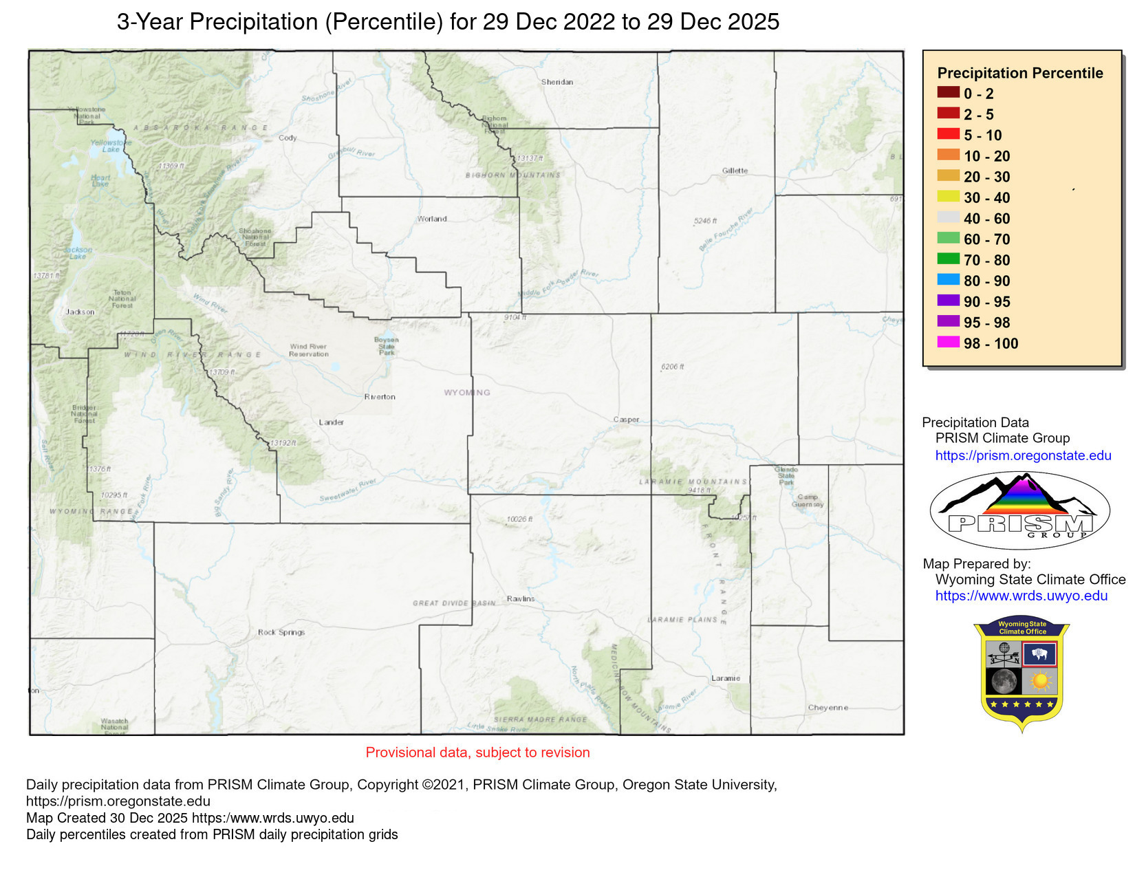 Wyoming Conditions Weekly Comparison - Wyoming State Climate Office and ...